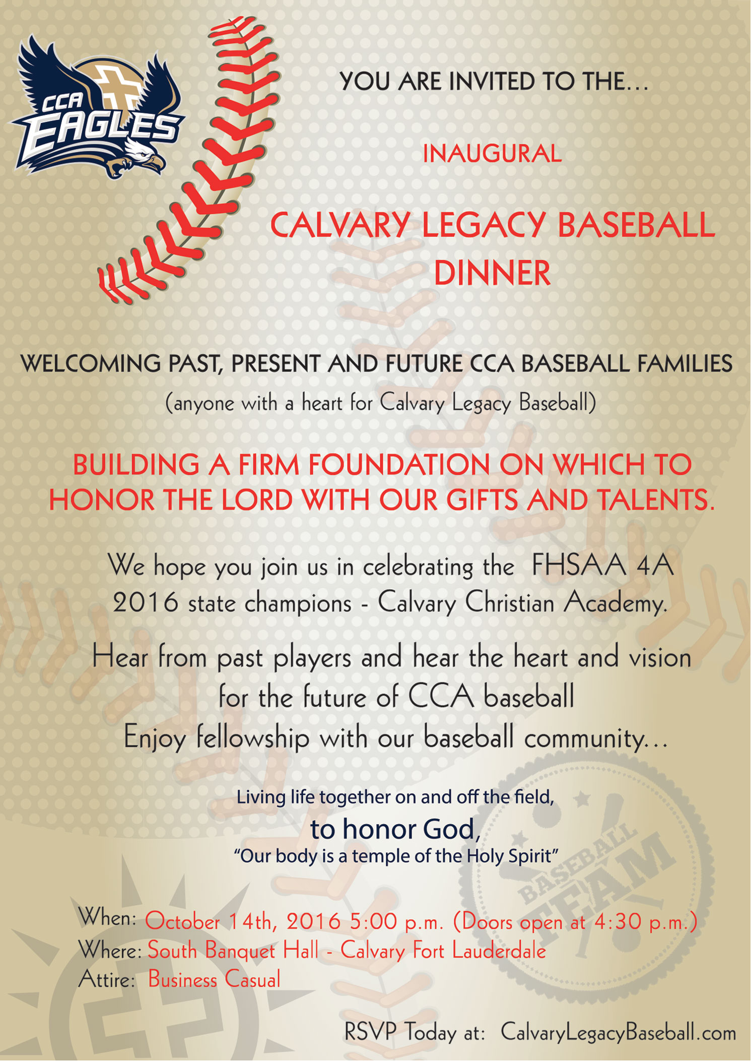 EVENTS - Calvary Legacy Baseball
